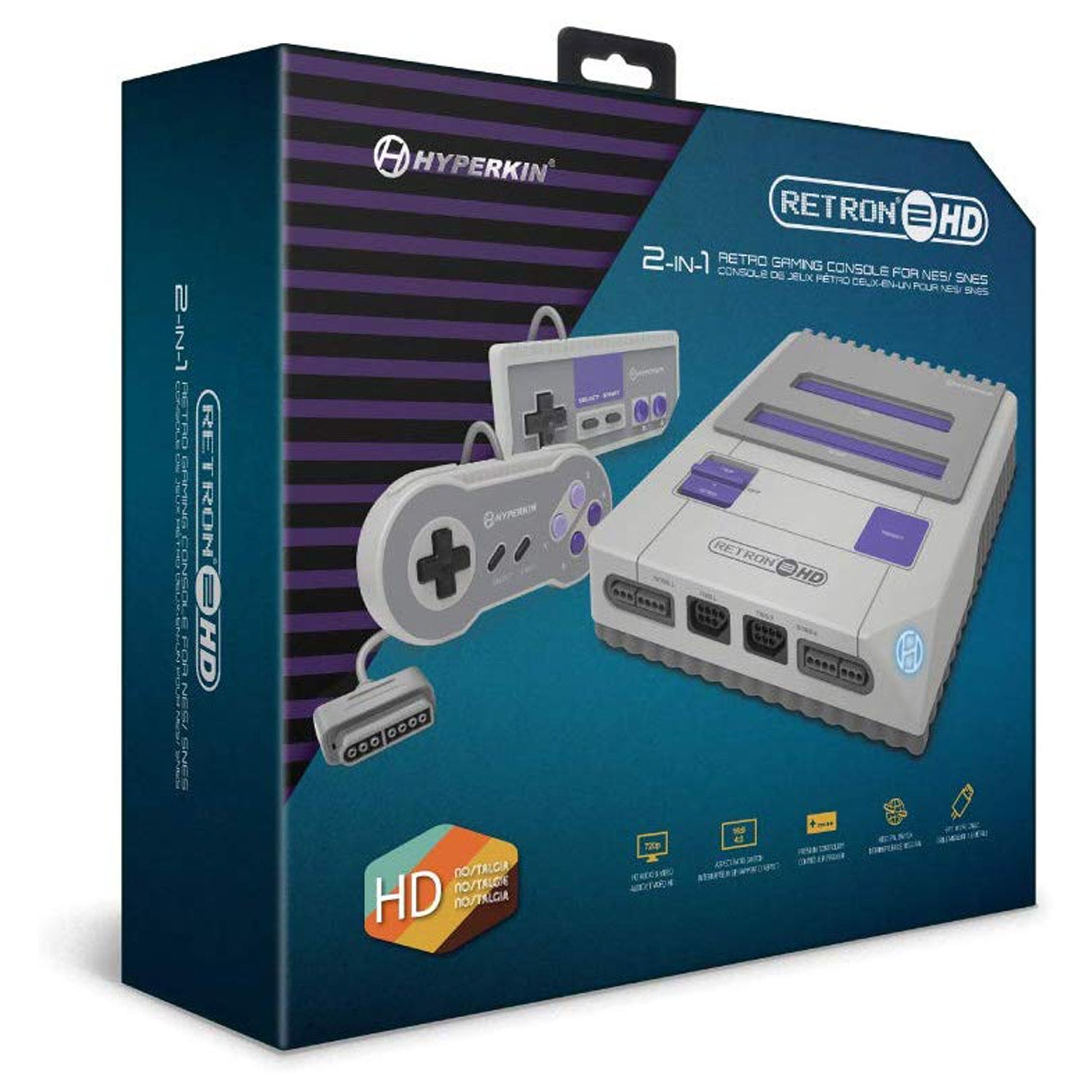 Hyperkin RetroN 2 HD Gaming Console for NES/SNES (Gray) | Maine Vintage ...