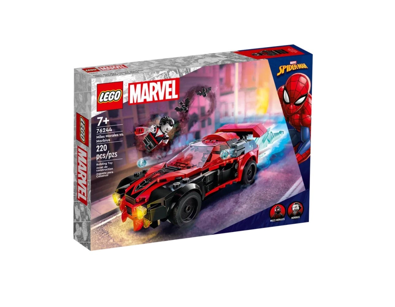 Lego Marvel Miles Morales vs. Morbius Toy Car Set 76244 | Maine Vintage ...