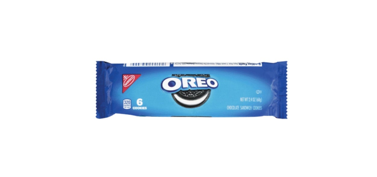 Oreo Chocolate Sandwich Cookies Original Flavor 2.4 oz (6 cookies ...