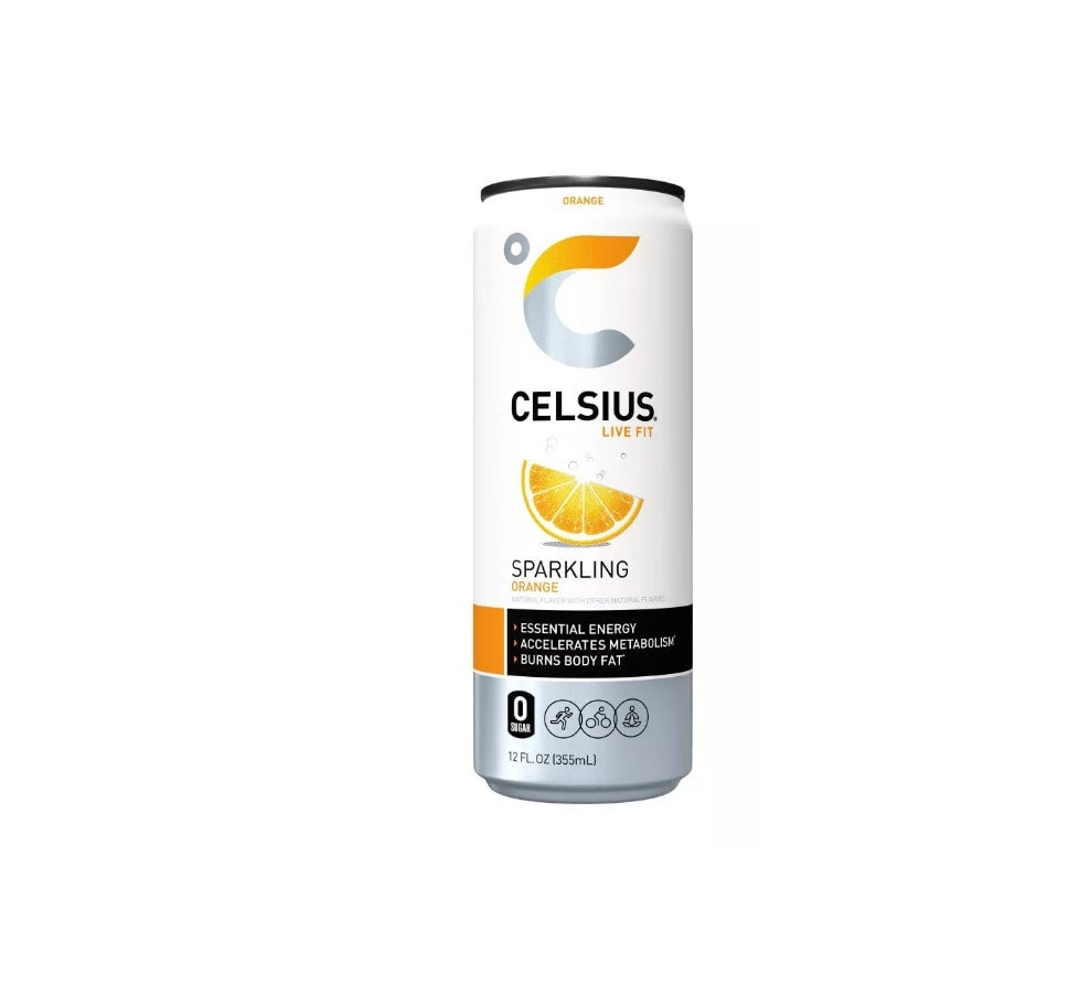Celsius Sparkling Orange Energy Drink - 12 fl oz Can | Maine Vintage Toys