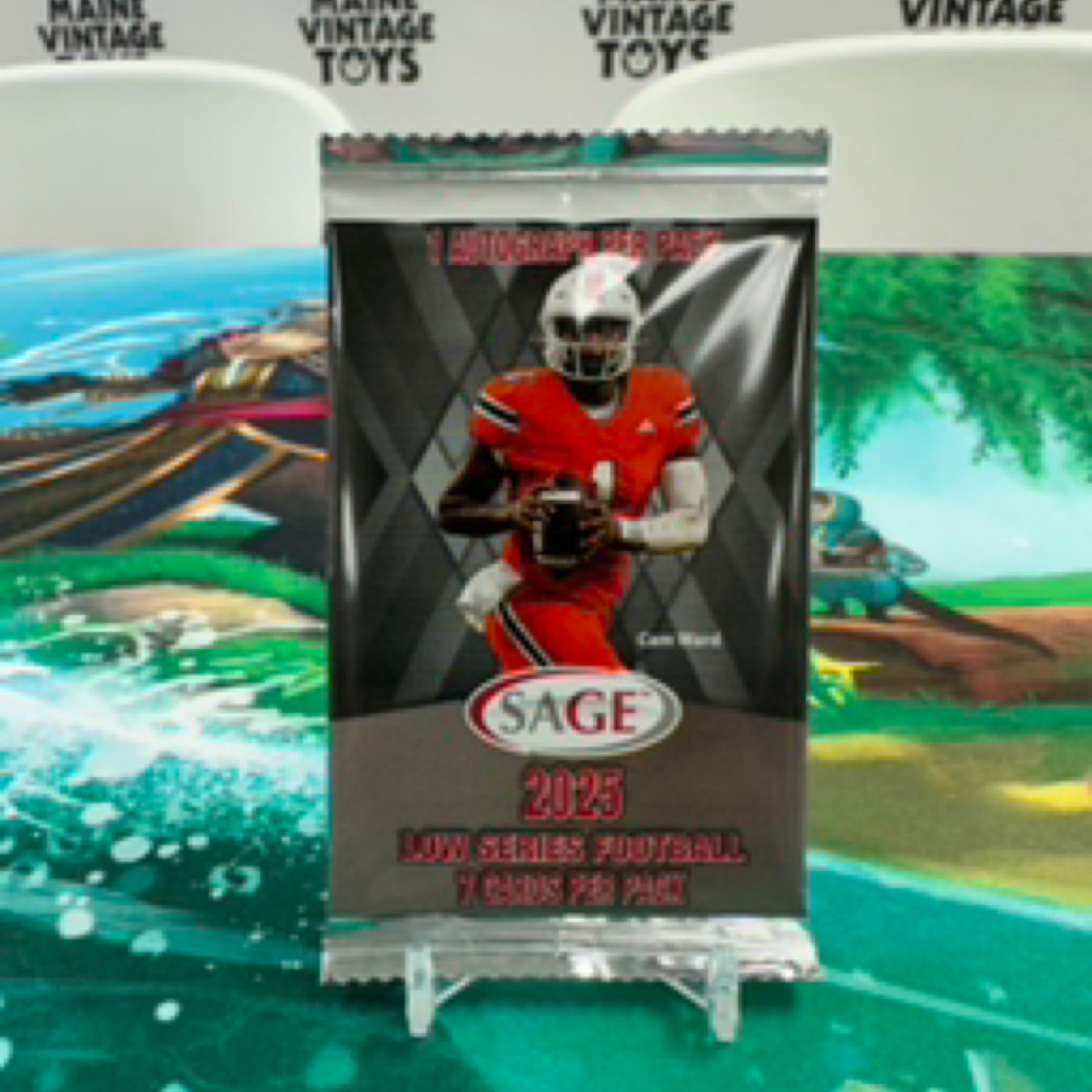 2025 NFL Sage Low Series Football Hobby Pack | Maine Vintage Toys